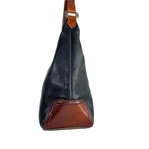 Fossil | Bags | Vintage Fossil Dawson Two Tone Black Pebbled Leather ...